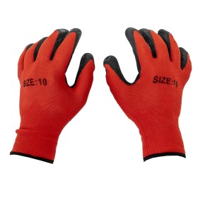 Manusi de protectie textile acoperite cu latex -rosii